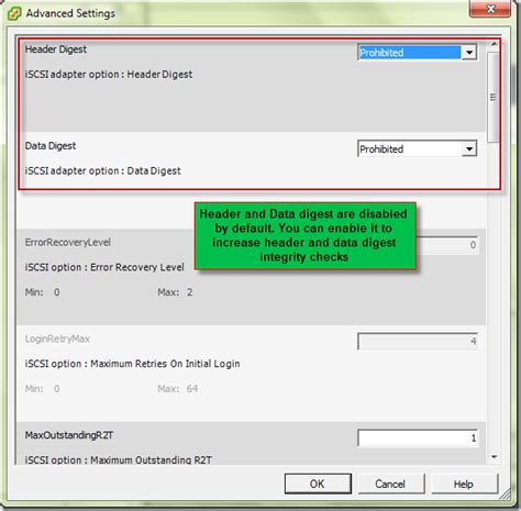 How To Enable Header And Data Digest In Iscsi All About Cloud Ecosystem Based On Vmware