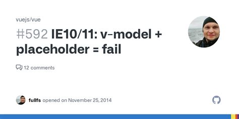 Ie1011 V Model Placeholder Fail · Issue 592 · Vuejsvue · Github