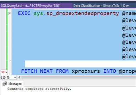 removing extended properties sqlservercentral