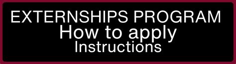 Externship Program Overview Jan 2026 The Program Is Closed Read About