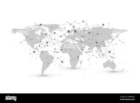 Global Network Connection Banner Design Template Header Social Network Communication In The