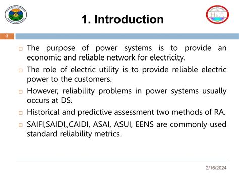 Reliability Assessment Of Power Distribution System Pptx