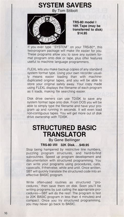 Gaming After 40 Cover To Cover Acorn Software Fall 1981 Pp 16 Back Cover