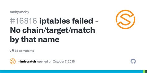 Iptables Failed No Chaintargetmatch By That Name · Issue 16816