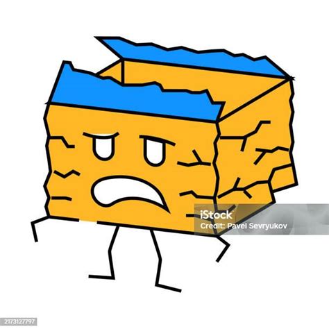 슬프다 찢어진 골판지 상자 캐릭터 아이콘 색깔 일러스트 갈색에 대한 스톡 벡터 아트 및 기타 이미지 갈색 귀여운 나름 Istock
