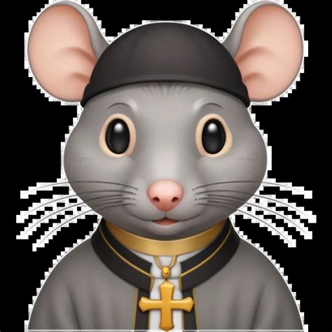 A Rat With A Catholic Tonsure Style Haircut Emoji Ai Emoji Generator