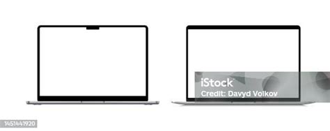 빈 화면이 있는 격리된 랩톱 집합입니다 주식 로열티 무료 벡터 일러스트 레이 션 컷아웃에 대한 스톡 벡터 아트 및 기타 이미지 컷아웃 노트북 형판 Istock