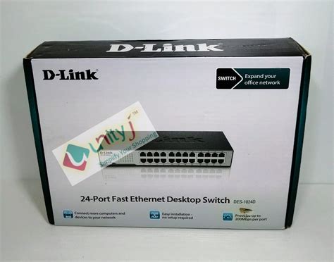 D-Link DES-1024D/B 24-Port Fast Ethernet Unmanaged Metal Desktop Switch ...