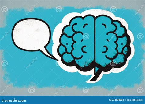 Brain With A Speech Bubble Representing Communication Generative Ai