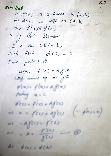 SOLUTION Cauchy S Mean Value Theorem P Studypool
