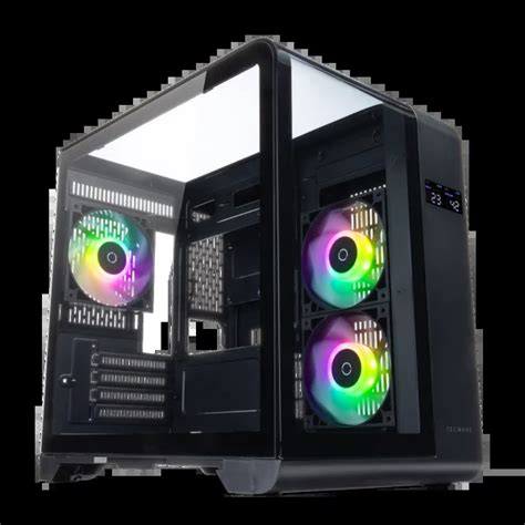 Tecware Arc M Curved Tg Matx Case With Temperature Display And 3 Argb Fans Bermor Techzone Btz