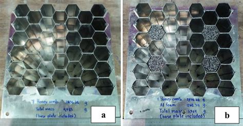 Top View Of A Empty And B Foam Filled Honeycomb Specimens Download Scientific Diagram