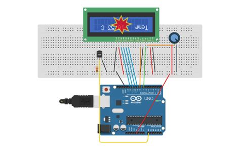 Circuit Design Thermometer Tinkercad