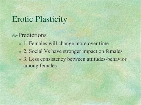 Ppt Erotic Plasticity Female Sexual Adaptability And Social