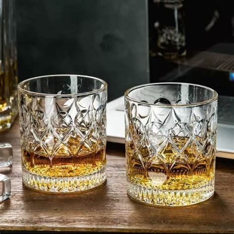 🥃 Juego X6 Vasos Whiskeros 260ml Set De Vasos Rocas Elegantes Y