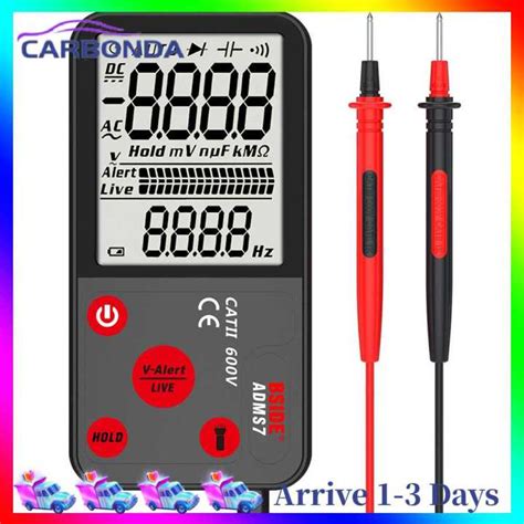 Big Sales BSIDE ADMS7 Portable Digital Multimeter Large 3 5 LCD 3 Line Display Voltmeter With