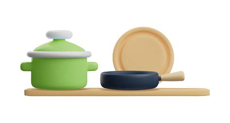 선반 위의 조리기구와 주방용품은 사실적인 벡터 삽화가 분리되어 있다 3차원 형태에 대한 스톡 벡터 아트 및 기타 이미지 3차원 형태 부엌 팬 주방용구 Istock