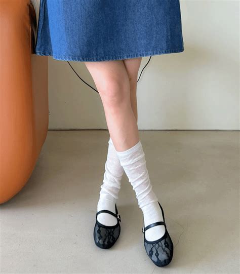 브이루아 퓨어 매쉬 메리제인 플랫 1cm