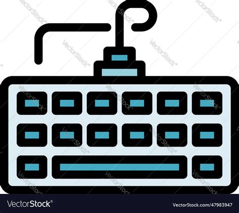 Pc Keyboard Icon Flat Royalty Free Vector Image