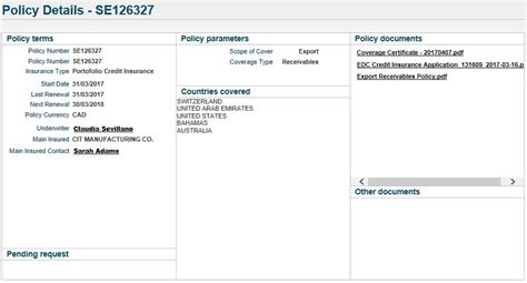 How To View Policy Details EDC