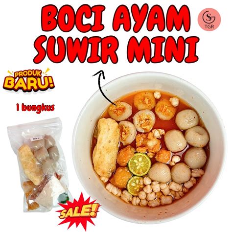 Jual 1 Bungkus Boci Ayam Suwir Pedas Cilok Mini Shopee Indonesia