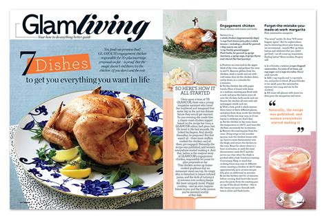 Glamour Magazine Layout Glamliving Behance