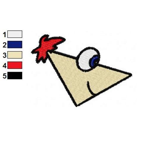 Phineas And Ferb Face Embroidery Design