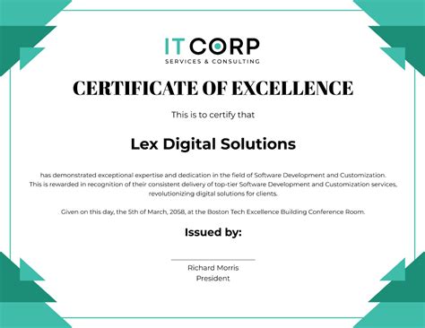 Free It Software Development And Customization Certificate Template To