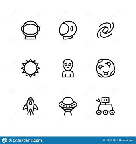 Space Outline Icons