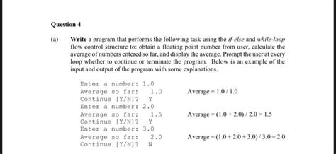 Solved Question 4 Write A Program That Performs The