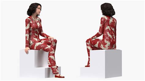 Asian Woman In Satin Pijama Rigged For Modo 3d Model 199 Lxo Free3d