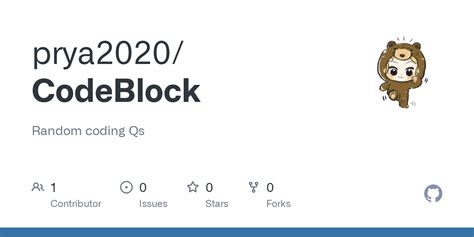 Github Prya2020codeblock Random Coding Qs