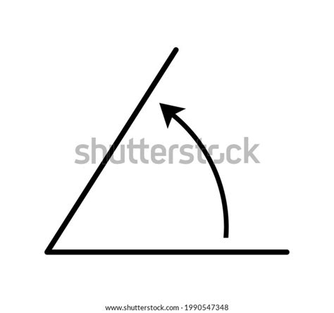 vector illustration object opening symbol angle stock vector royalty free 1990547348