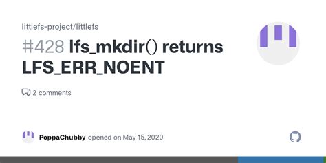 lfs mkdir returns lfs err noent · issue 428 · littlefs project