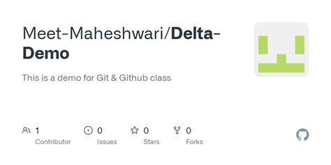Github Meet Maheshwaridelta Demo This Is A Demo For Git And Github Class