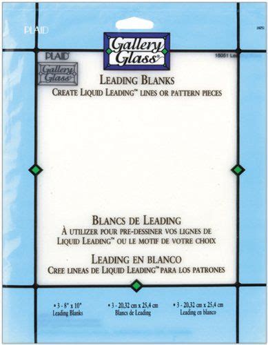 Gallery Glass Leading Blanks 8 X10 3 Pkg Diy Sweatshirt Painting
