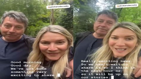 John Torode And Lisa Faulkner Can T Stop Smiling As They Share Big News In Loved Up Video