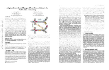 Adaptive Graph Spatial Temporal Transformer Network For Traffic Flow