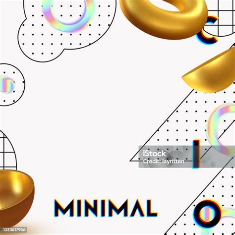 사실적인 3d 렌더 오브젝트를 갖춘 현대적인 최소한의 디자인 추상적 배경입니다 아트 트렌드 포스터 다양한 형태의 요소의 창의적인 구성 부양 벡터 일러스트레이션 0명에 대한