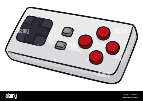Isolated Classic Video Game Controller With The Traditional Buttons Disposition At The Right