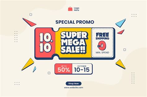 Premium Psd Special Promo 10 10 Shopping Day Background