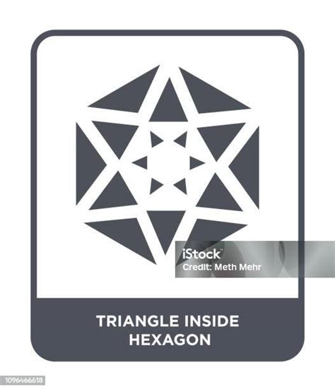 흰색 바탕에 육각형 아이콘 벡터 기하학적 그림 컬렉션에서 육각형 유행 가득 아이콘 내부 삼각형 안에 삼각형 0명에 대한 스톡 벡터 아트 및 기타 이미지 Istock