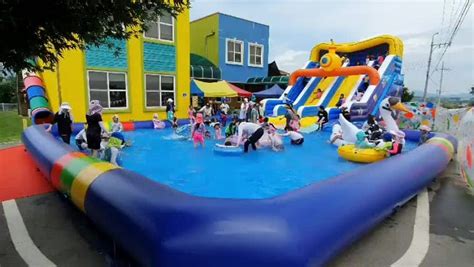 2019 물놀이 태안어린이집 워터슬라이드대여에어풀장 대여 초등학교 워터파크대형수영장 네이버 블로그