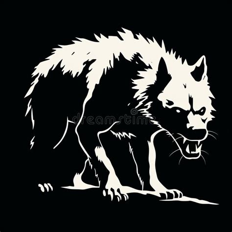 Easy Level Werewolf Silhouette Stencil Art For Wood Block Printing