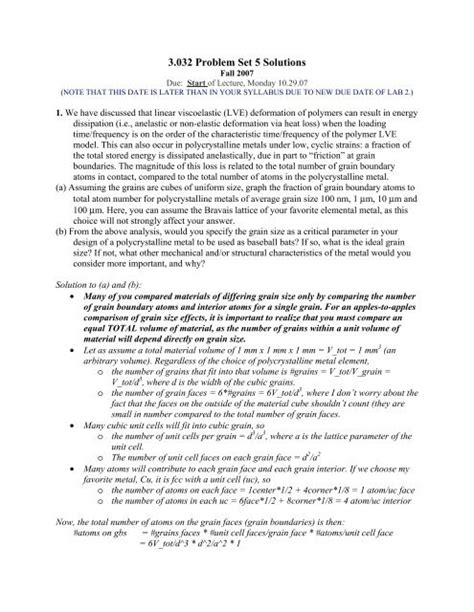 3 032 Problem Set 5 Solutions Mit Opencourseware