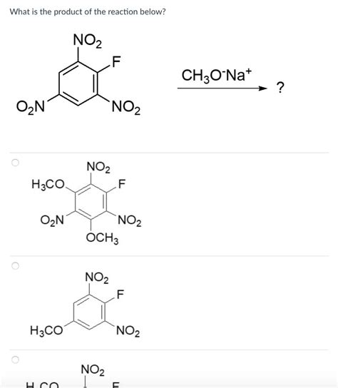 Solved What Is The Product Of The Reaction Below No2 F Ch2o