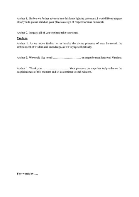 ANCHORING SCRIPT FOR A CULTURAL EVENT Docx