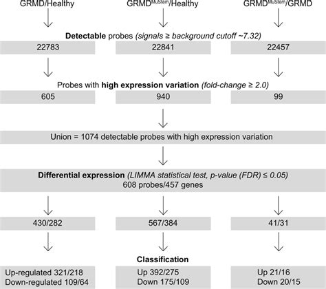 Flow Chart Of The Statistical Filtration Of Microarray Data Procedure