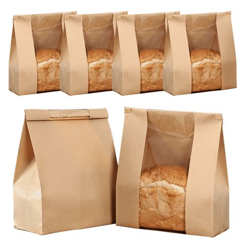 Baodeli Paper Bread Bags With Window For Sourdough Bread Baked Food
