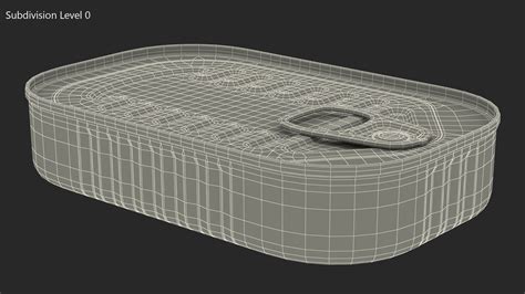 당김 탭 뚜껑이 있는 직사각형 양철 캔 3d 모델 29 Obj Lxo Ma Max Fbx C4d Blend